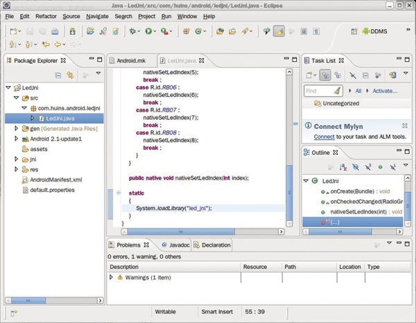 Android에서의 JNI (Java Native Interface) Device Driver 제어