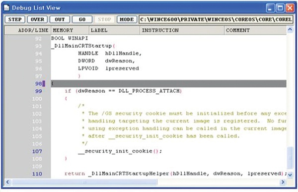 CodeViser를 이용한 Windows CE 6.0 디버깅