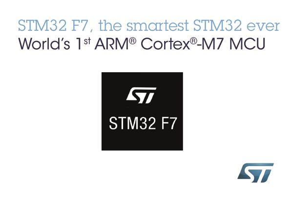 ST, ARM Cortex-M7 코어 기반 STM32 F7 MCU 출시