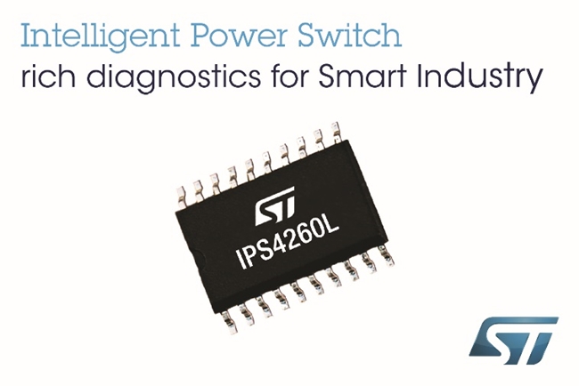 ST, 고집적 쿼드 로우 사이드 스위치 IPS4260L 출시
