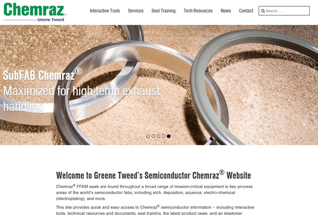 그린트위드, Chemraz 반도체 실링 솔루션 정보 사이트 개설
