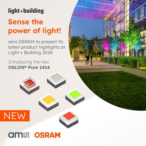 ams OSRAM, OSLON 퓨어 1414 LED 신제품 출시…유연성·휘도 극대화하고 크기는 최소화