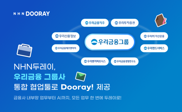NHN두레이, 우리금융 그룹사에 ‘두레이’ 공급…두레이AI도 활용
